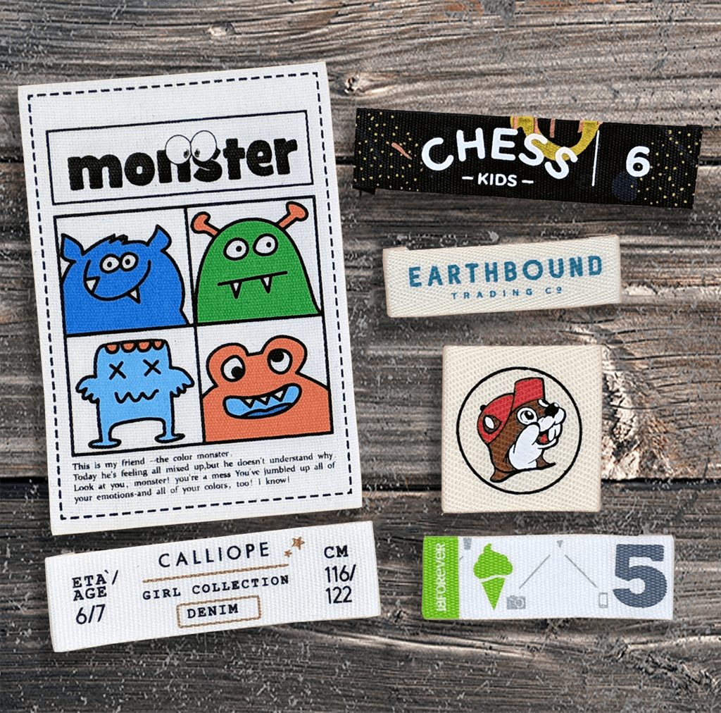 Printed Cotton Labels | Custom Printed Labels | Labeloom